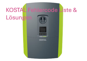 Kostal Fehlercode Liste